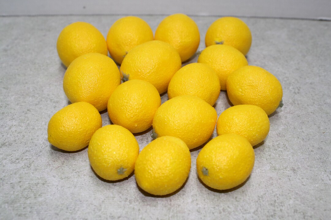16 Plastic Faux Lemons in Assorted Sizes - Etsy