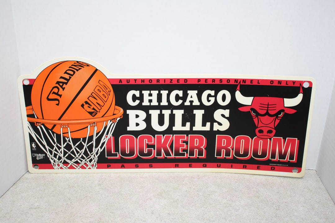 Vintage 1980s Chicago Bulls Locker Room Sign, NBA Decor - Etsy