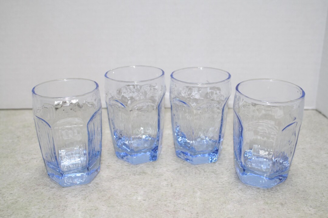 Libbey Light Blue 'chivalry' Juice Glasses - Etsy
