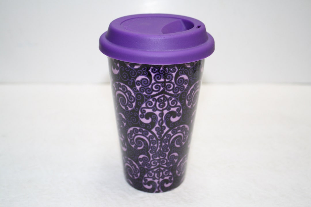 Purple Travel Mug W/silicone Lid - Etsy
