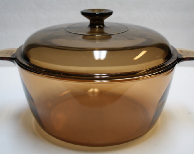 Pyrex/corning Ware Amber Visionware 4.5L 'dutch Over/stock Pot' With ...