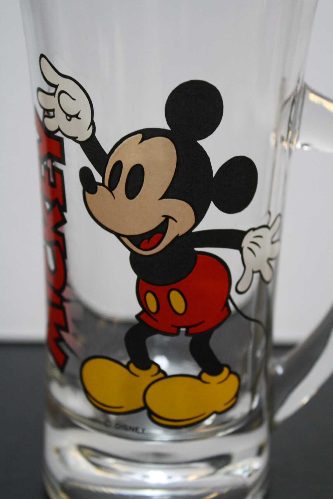 Disney Mickey Mouse Drink Glass w/Handle - Etsy.de