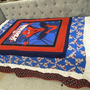 Spider-man Twin Size Quilt - Etsy