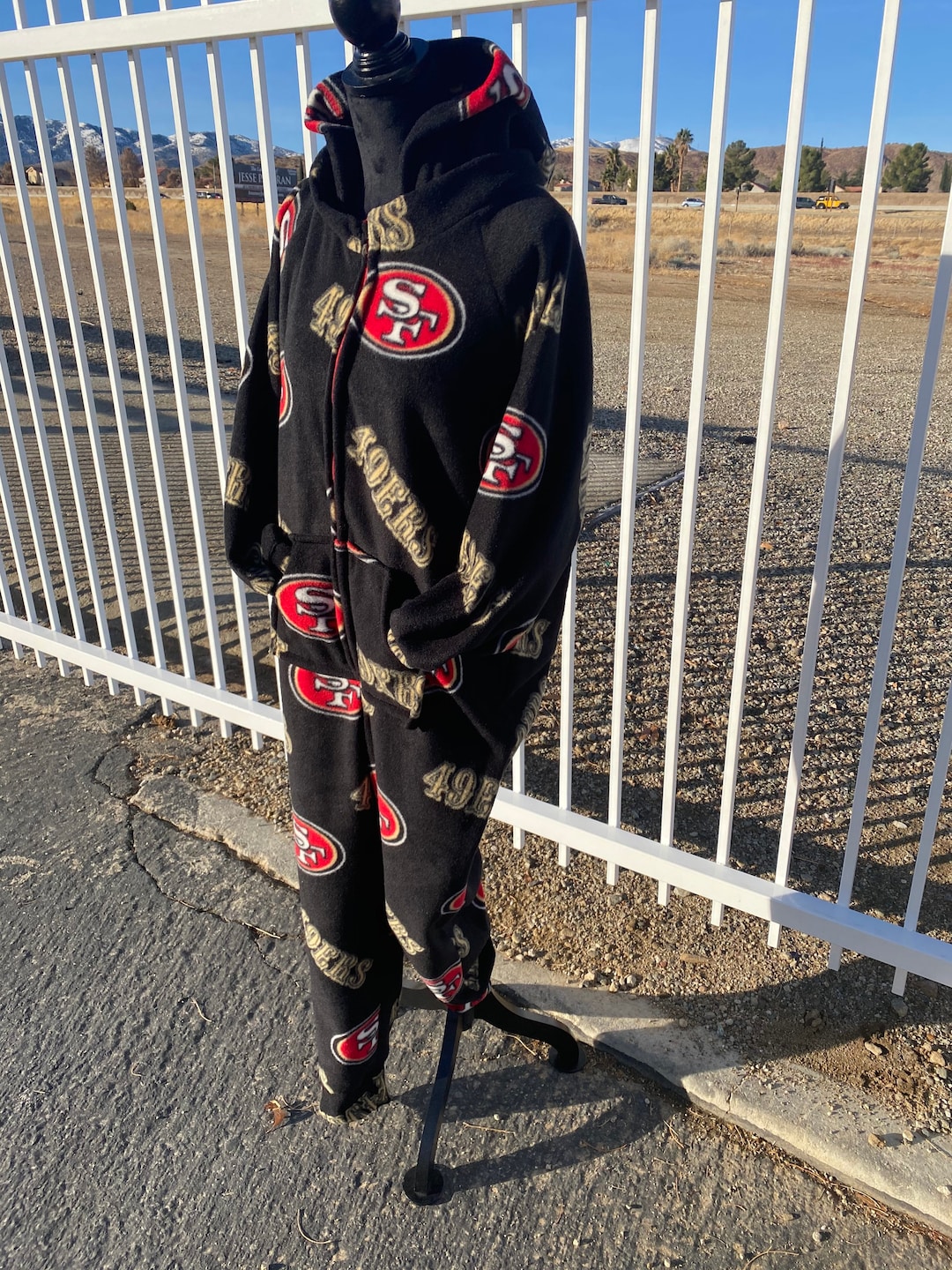 49ners Black One Piece Pj’s - Etsy
