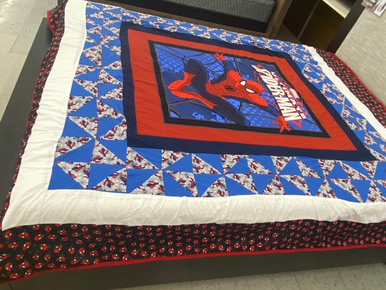 Queen Size Spider-man Quilt - Etsy