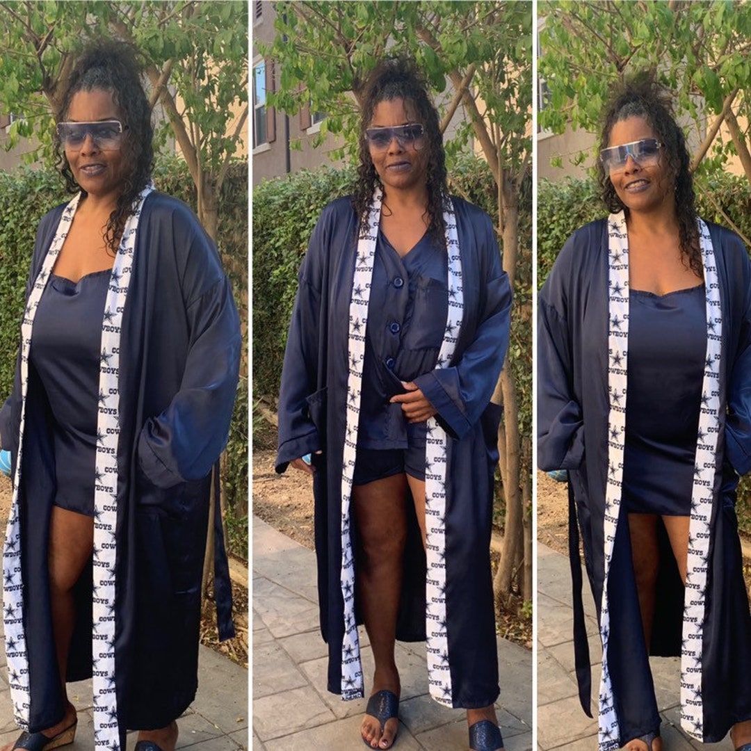 Navy Blue Sharmuse Cowboys Robe - Etsy