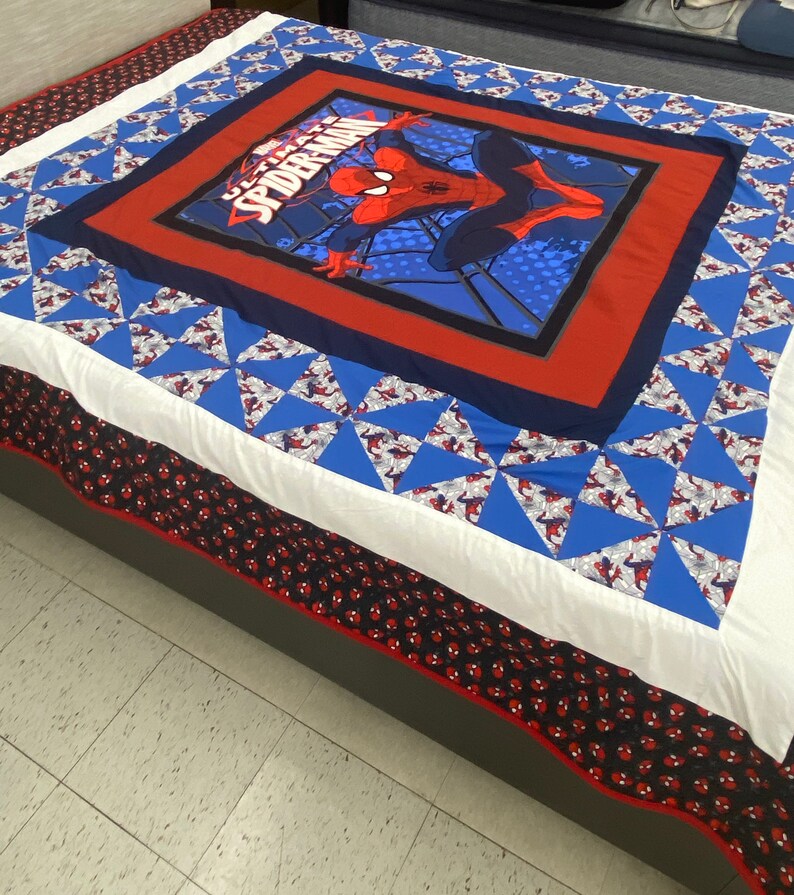 Queen Size Spider-man Quilt - Etsy