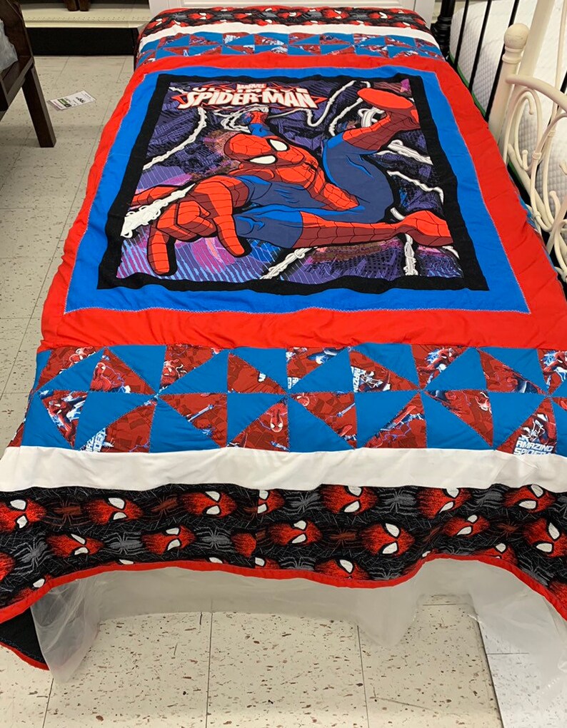 Spider-Man Twin Size Quilt | Etsy