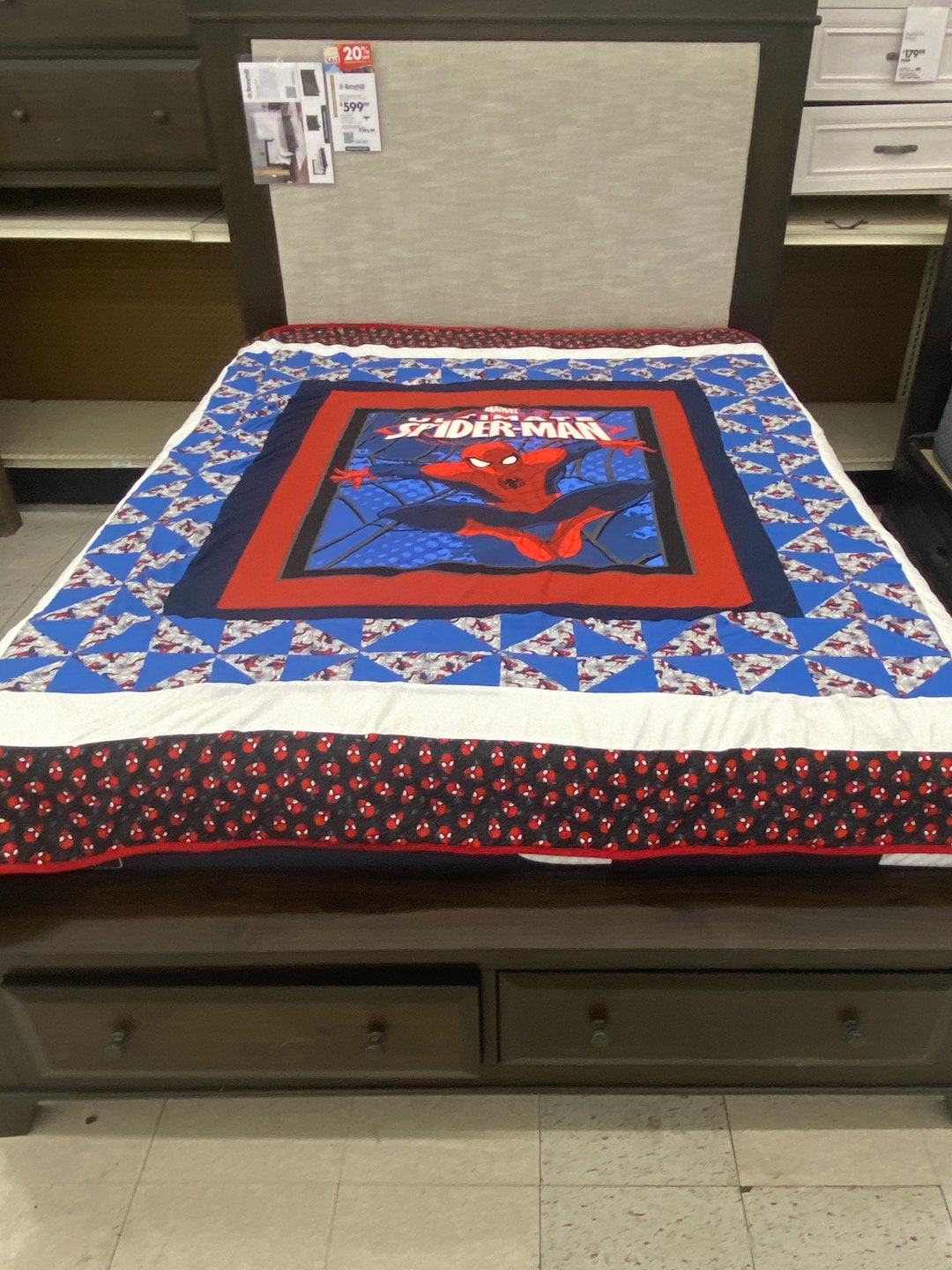 Queen Size Spider-man Quilt - Etsy