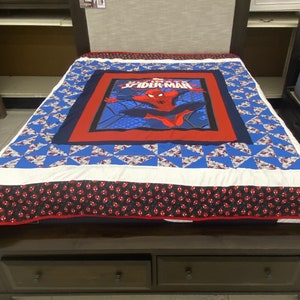 Queen Size Spider-man Quilt - Etsy