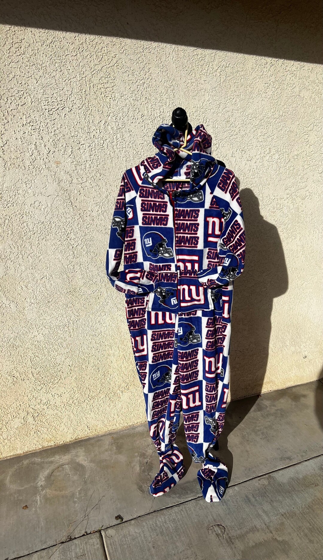 Giaints One Piece Pj’s With Feet and Hood - Etsy