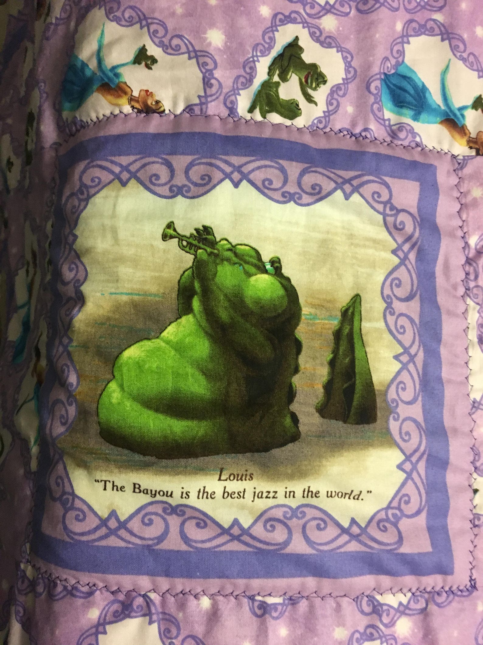 The Princess and the Frog purple Storybook Twin Size Quilt - Etsy UK