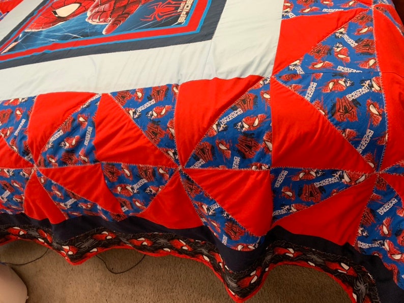 Queen Size Spider-Man Quilt | Etsy
