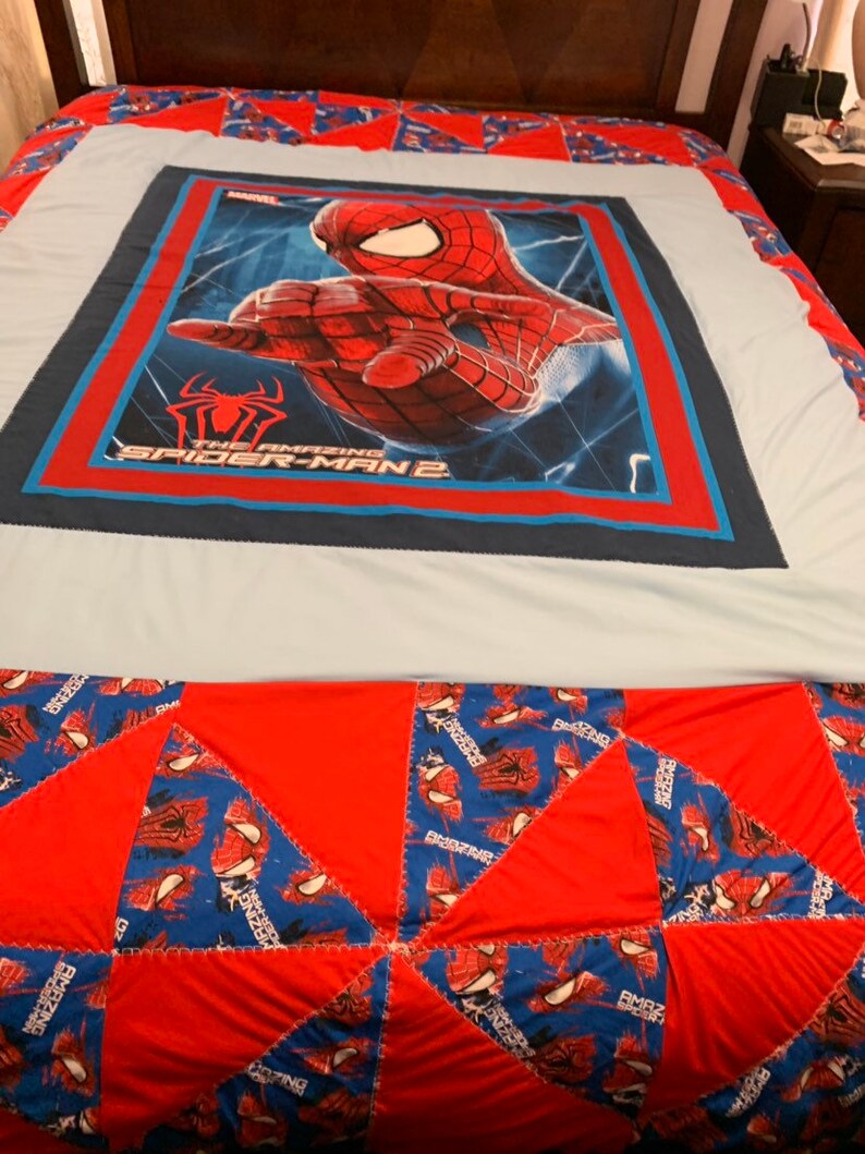 Queen Size Spider-Man Quilt | Etsy