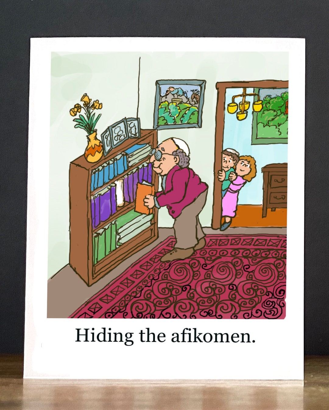 Passover Greeting Card: Hiding the Afikomen - Etsy