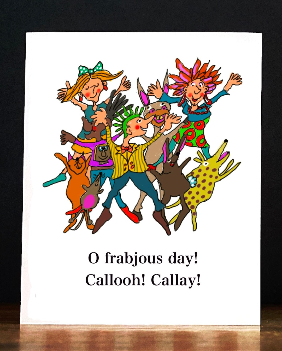 Birthday/congratulations Card: O Frabjous Day! - Etsy