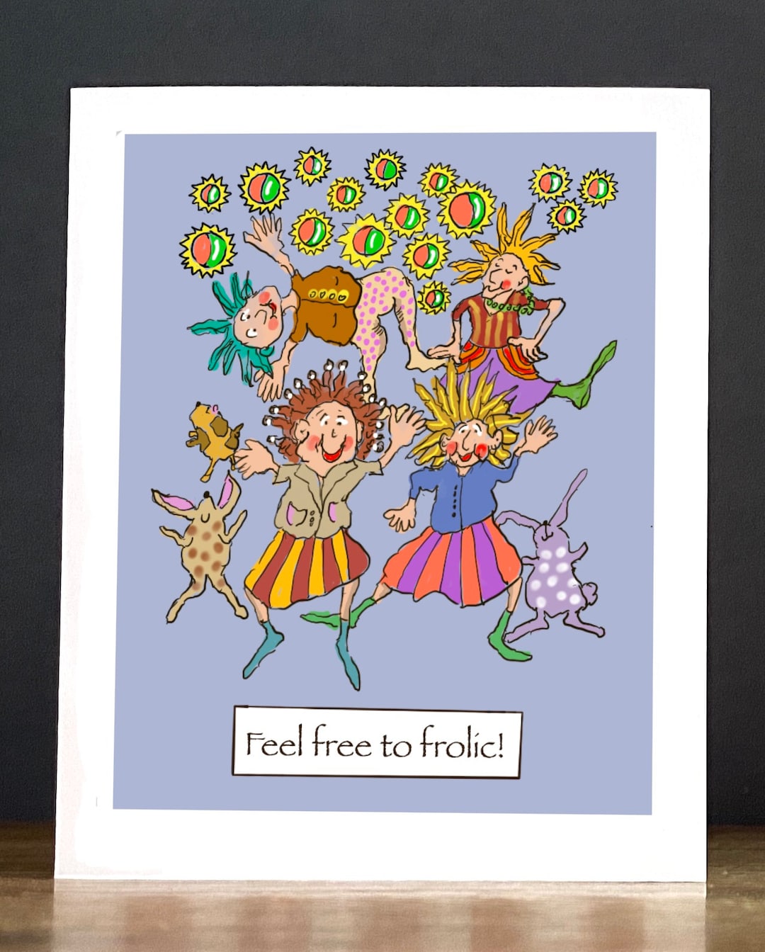 Birthday Cards: Feel Free to Frolic - Etsy