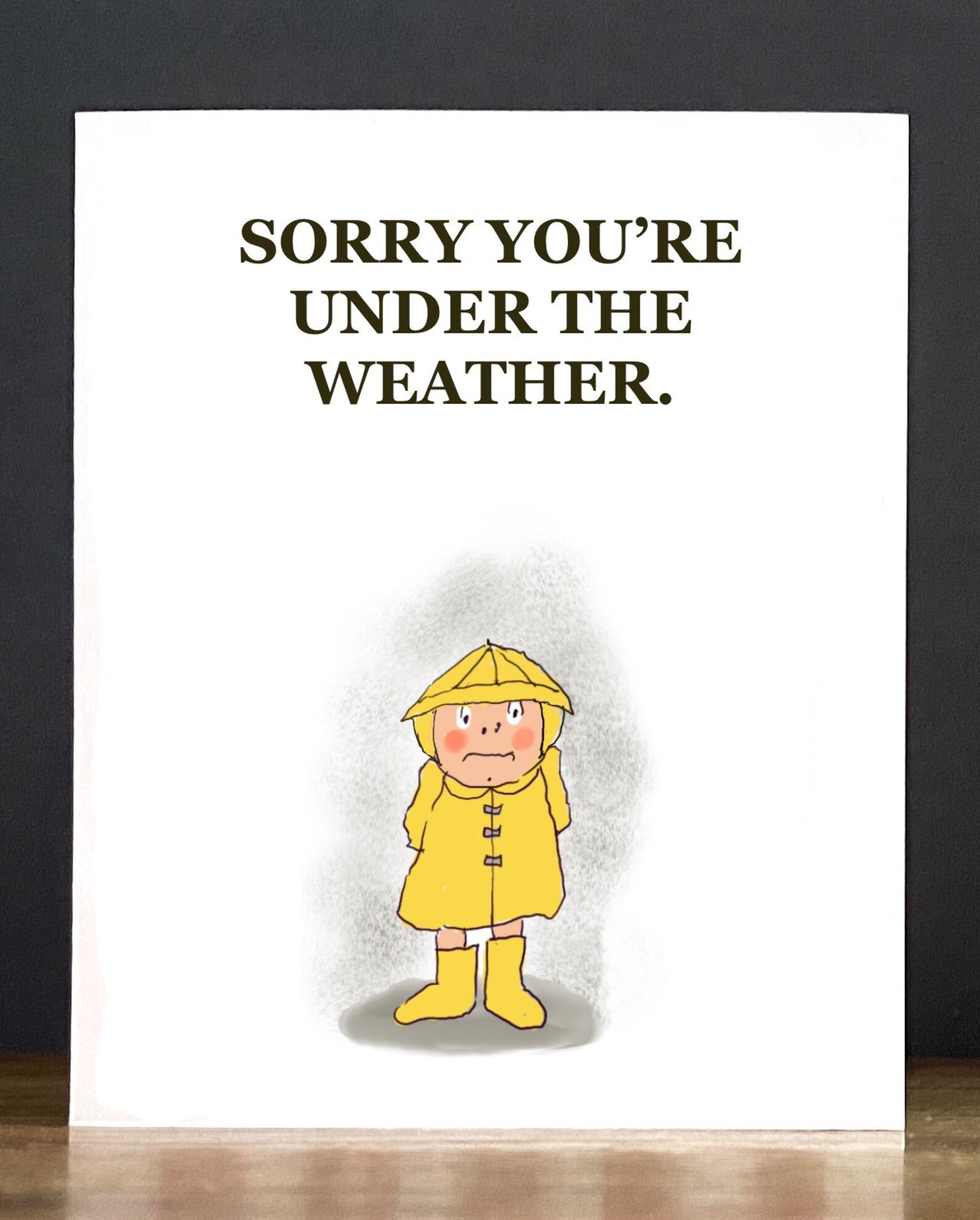 Get Well Card: Under the Weather - Etsy