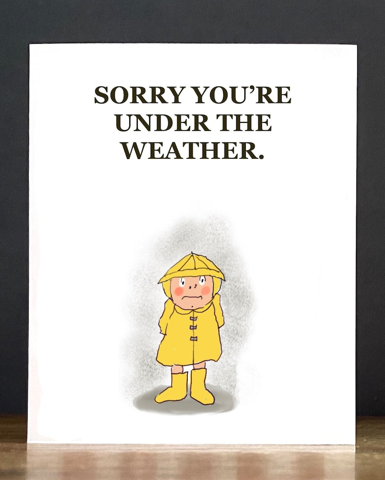 Get Well Card: Under the Weather - Etsy