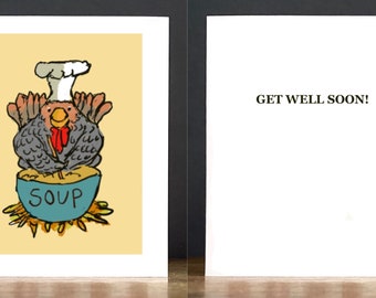 Get Well Card - Get Well - Feel Better Soon - Healing Card - Greeting ...