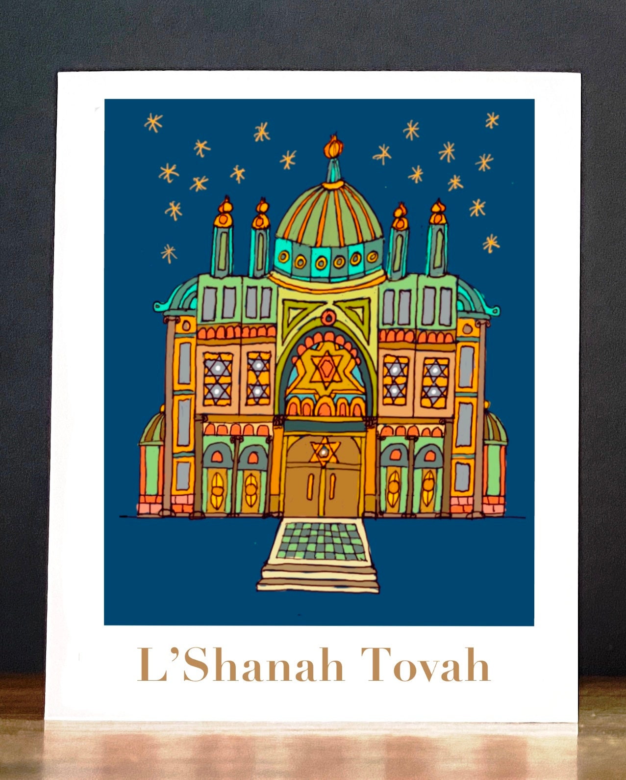 Jewish New Year's Card: the Temple 2021 - Etsy