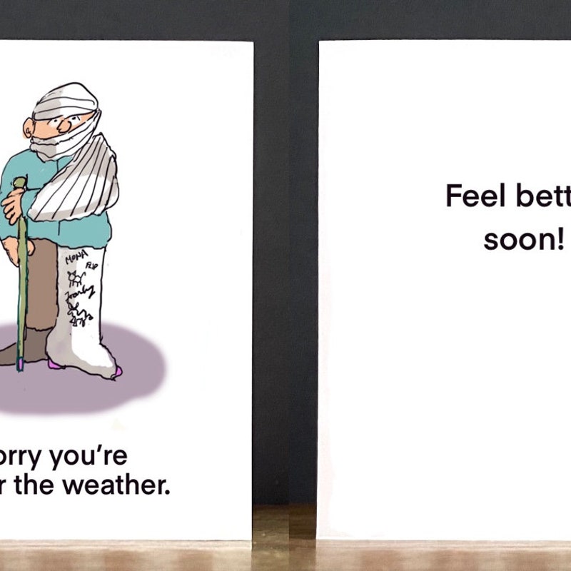 Broken Leg Card - Etsy