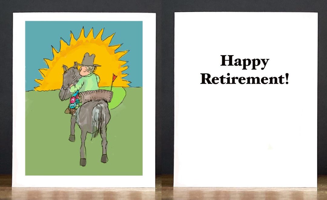 Retirement Card: Happy Trails - Etsy