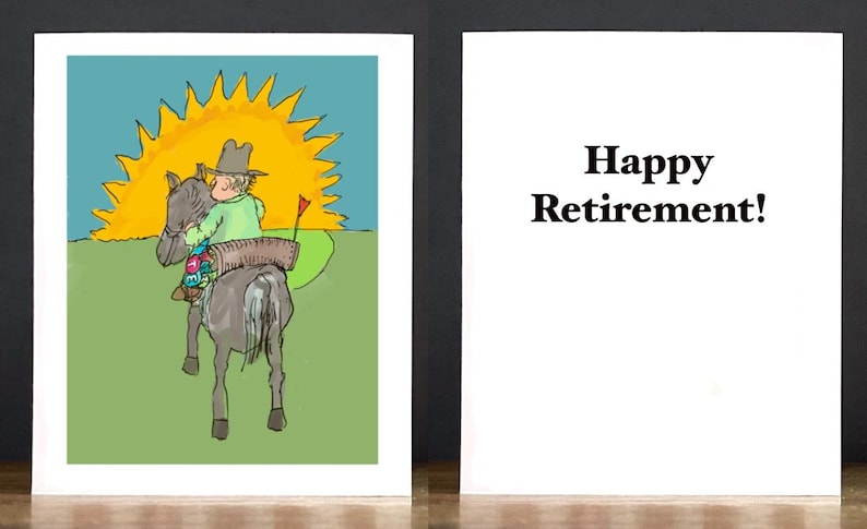 Retirement Card: Happy Trails - Etsy