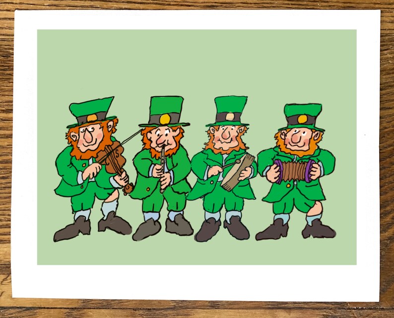 St. Patrick's Day Card: Leprechaun Band - Etsy
