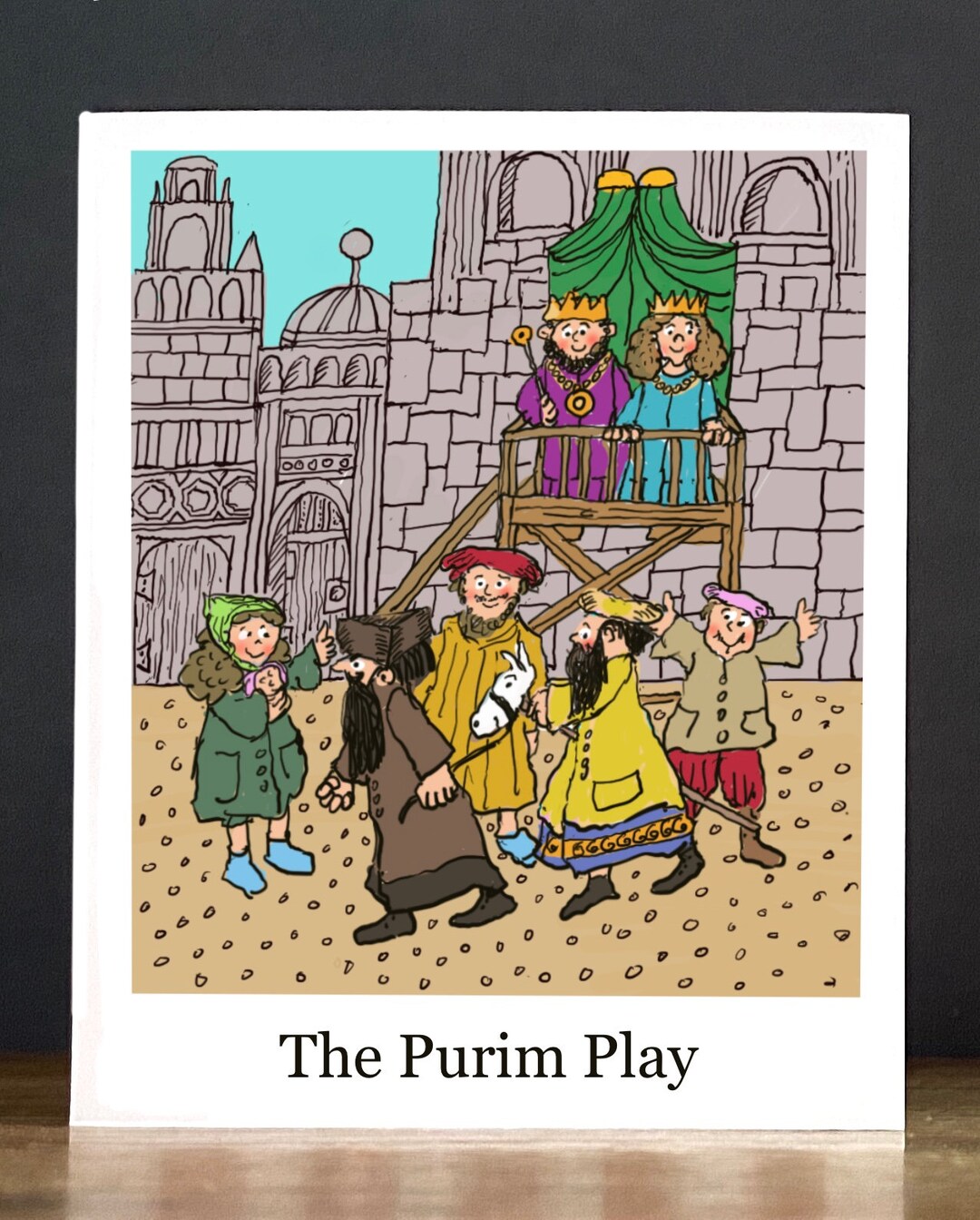 Purim Card: the Purim Play - Etsy