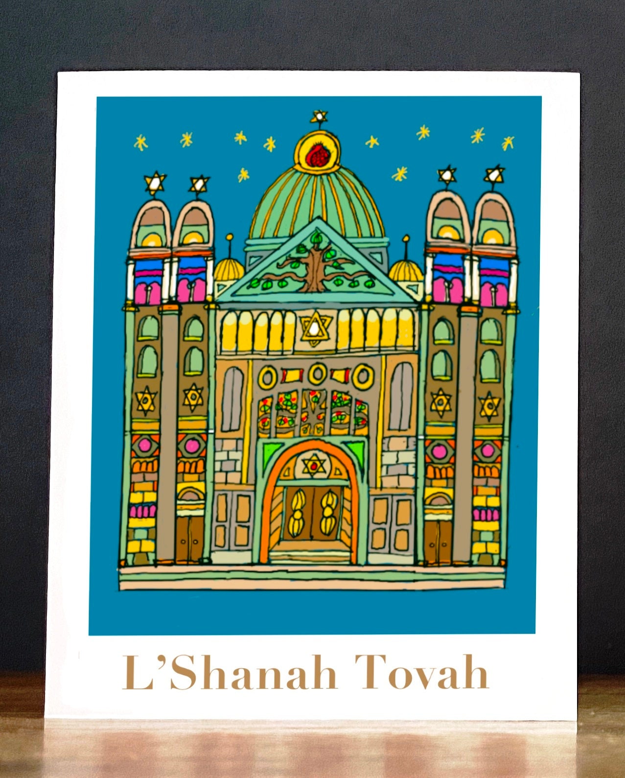Jewish New Year's Card: the Temple 2021 - Etsy