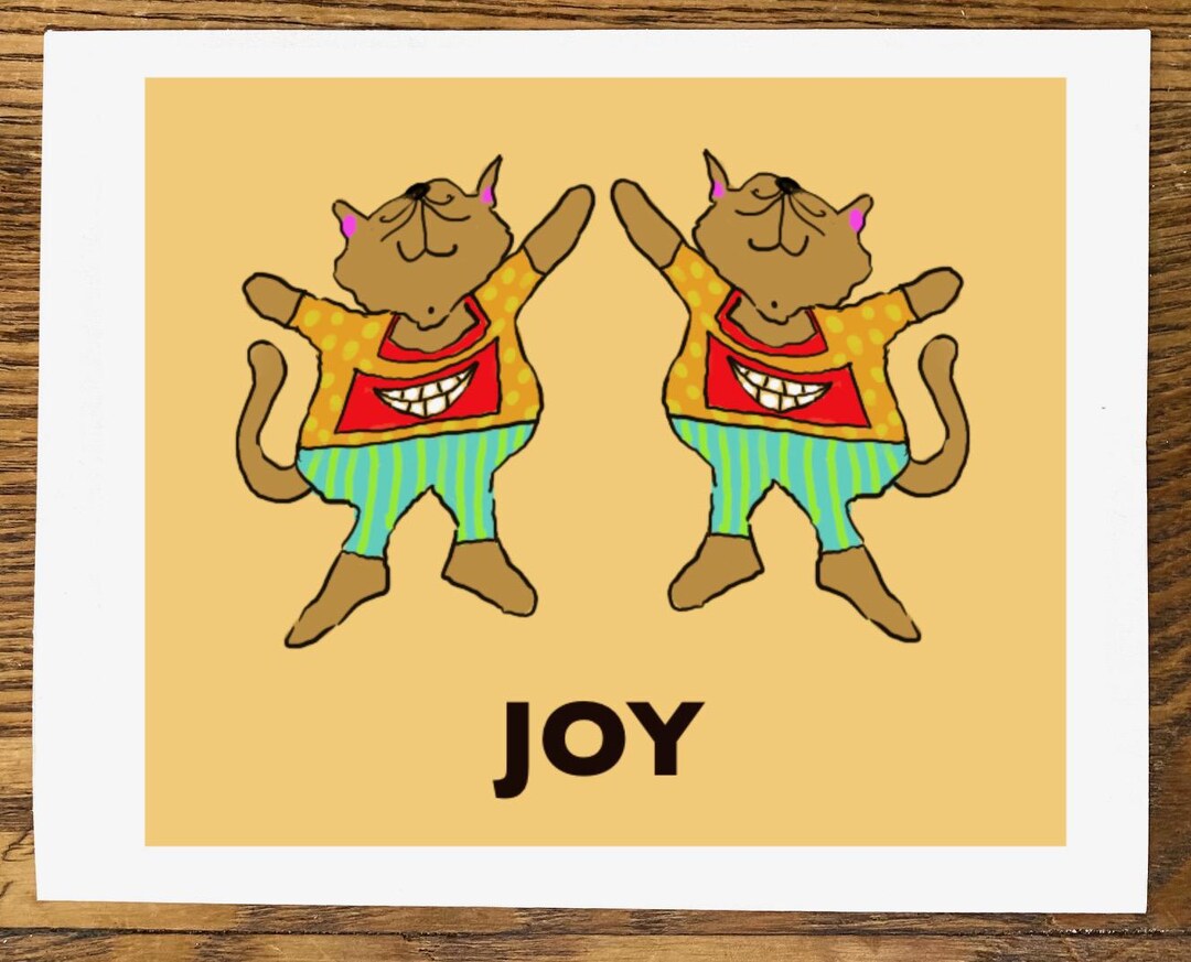 Friendship Card: Joy, Pure and Simple cats - Etsy