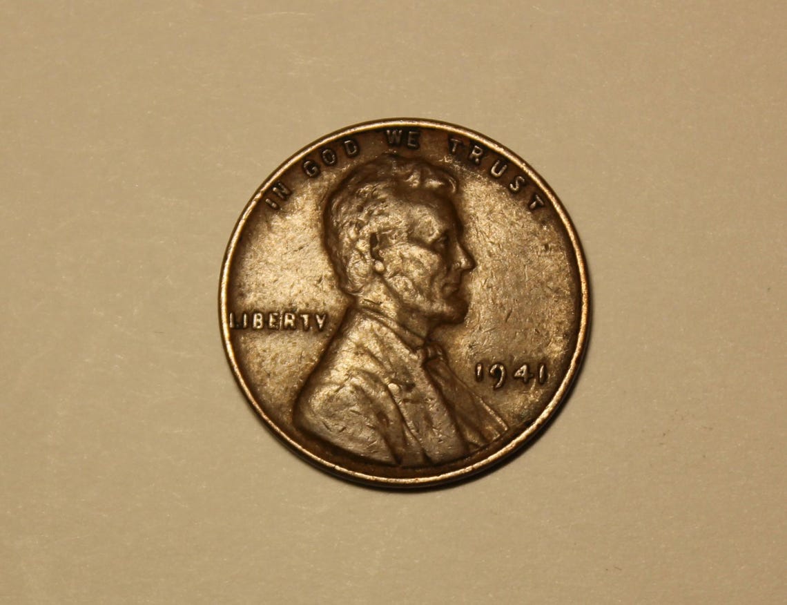 1941 Lincoln Penny No Mint Mark "l" on Rim Error- RARE - Etsy
