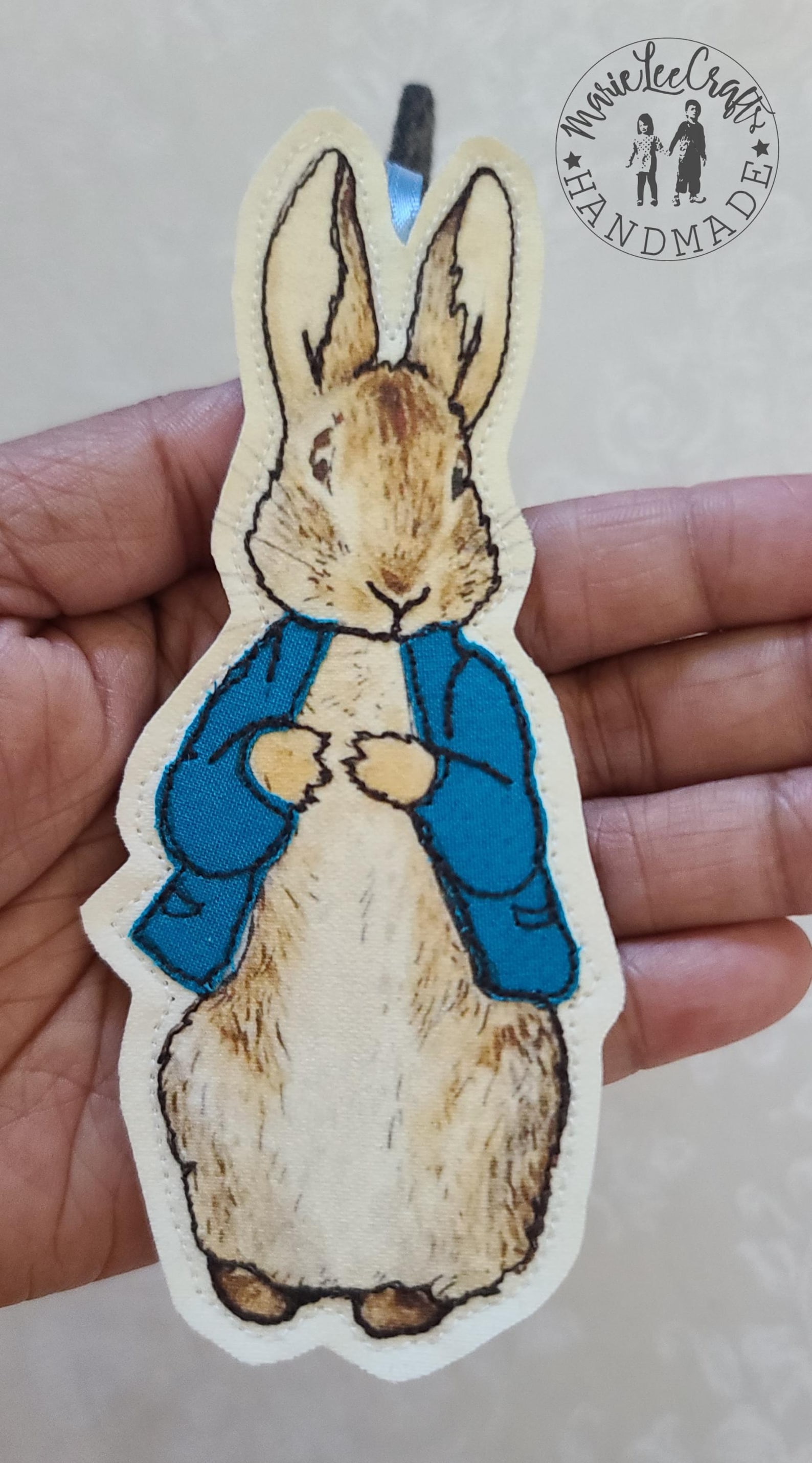 Peter Rabbit Fabric Bookmark by Beatrix Potter,custom Made Marker ...
