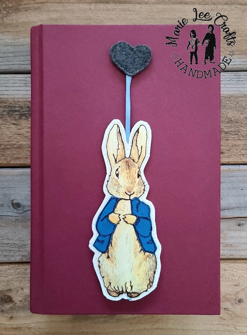 Peter Rabbit Fabric Bookmark by Beatrix Pottercustom Made - Etsy