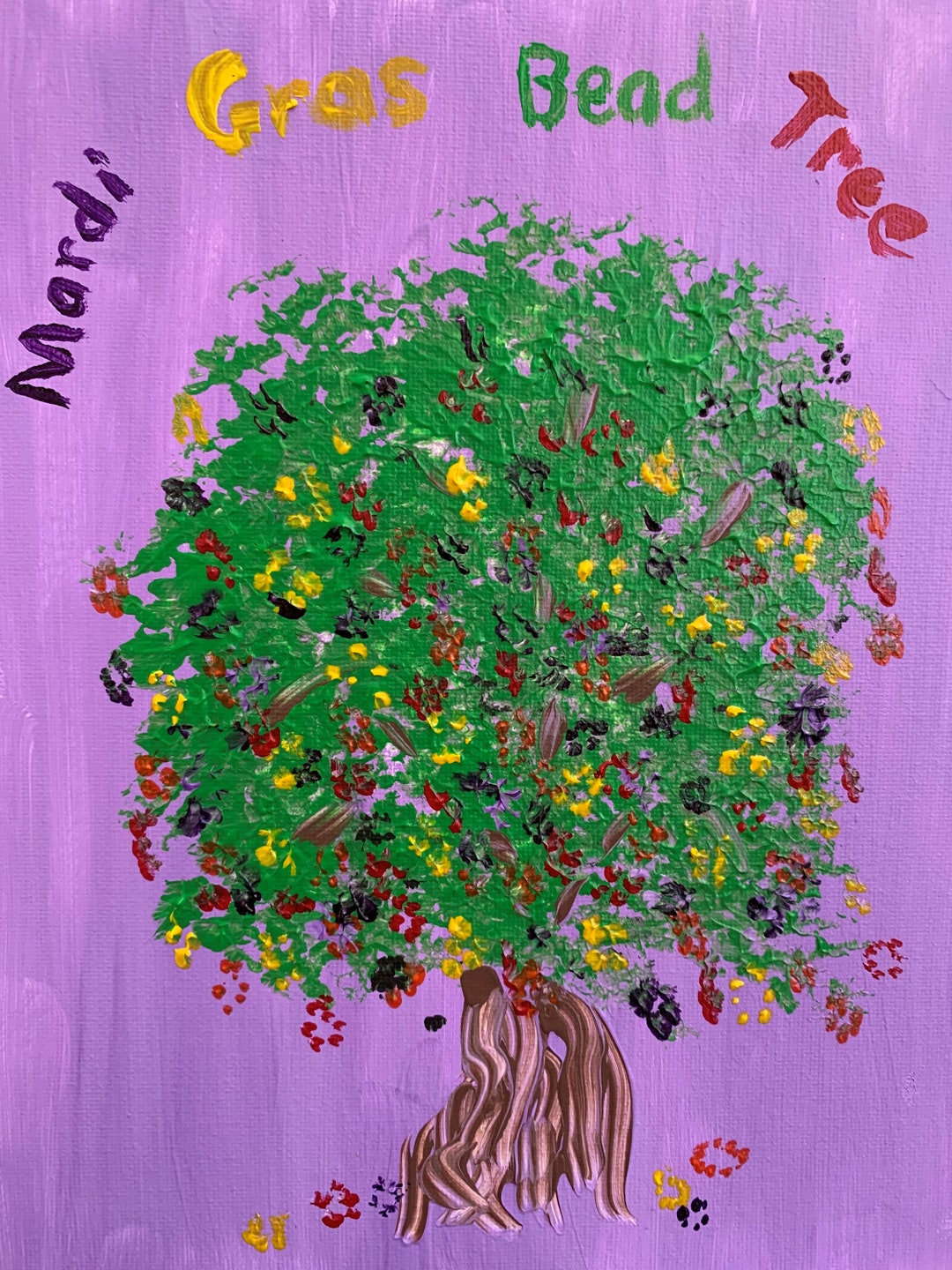 Acadian Cajun Life: Mardi Gras Bead Tree-acadian Series- Acrylic ...