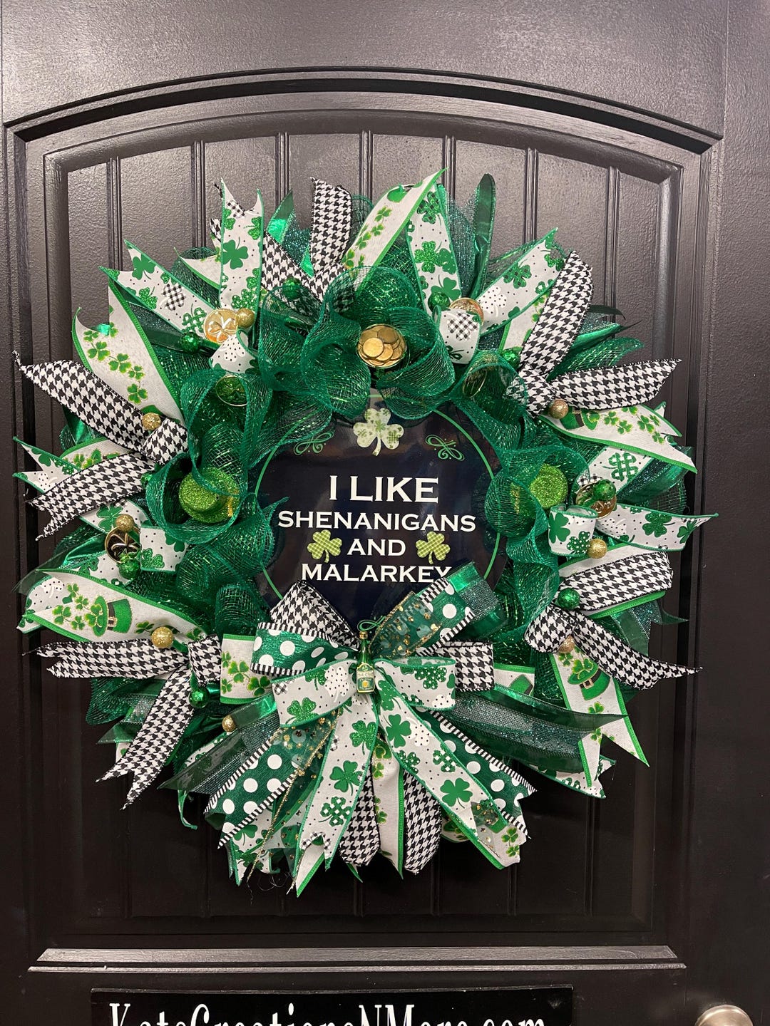 St Patricks Day Wreath, Irish Front Door Decor, Seasonal Holiday ...