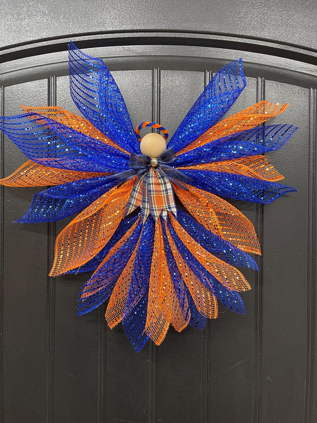 Autumn Fall Angel Wreath, Angel Tree Topper, Thanksgiving Decor Front ...