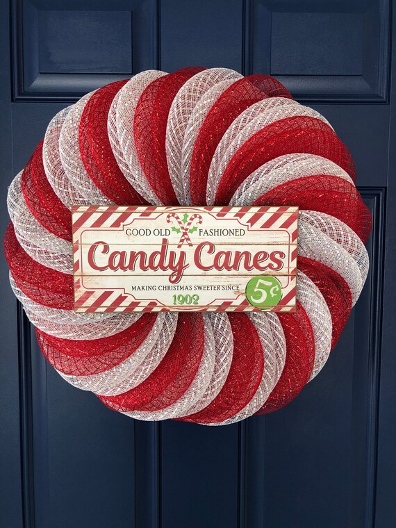 Peppermint Candy Cane Wreath