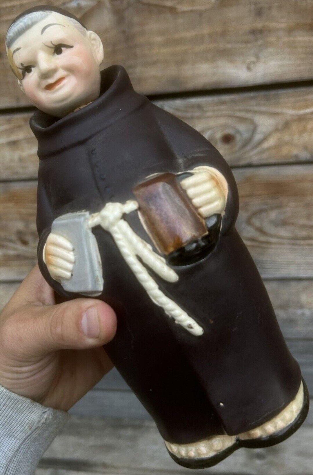 Antique Monk Bottle, Vintage Earthenware, Liqueur, Kitsch Design - Etsy