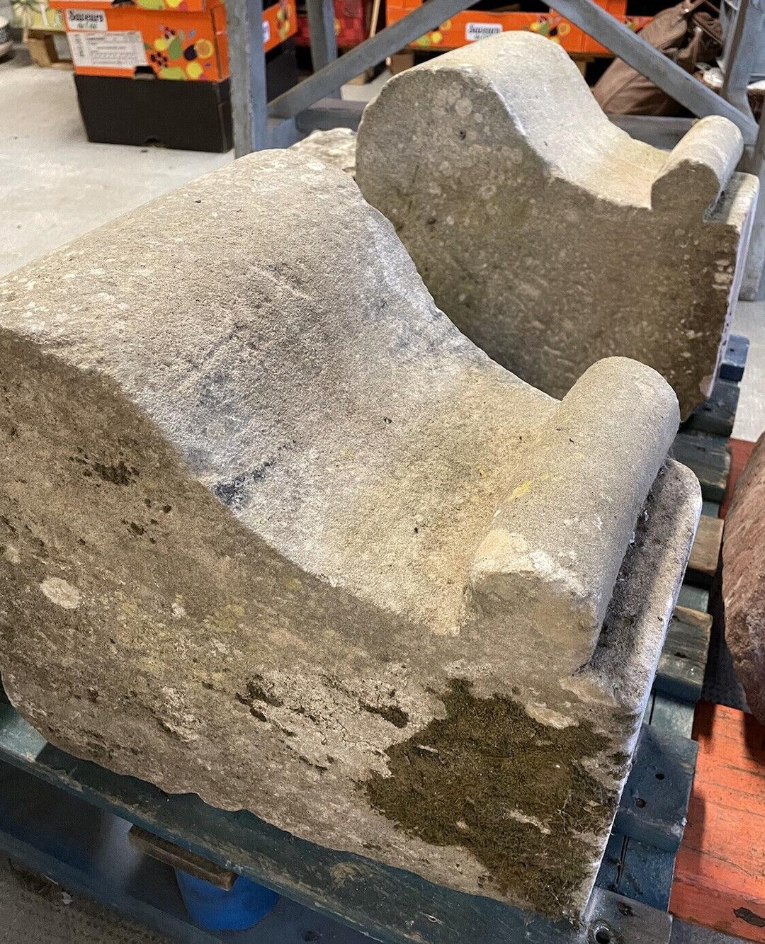 Pair of Old Stone Corbels, 17th-18th Century, Castle Church ...