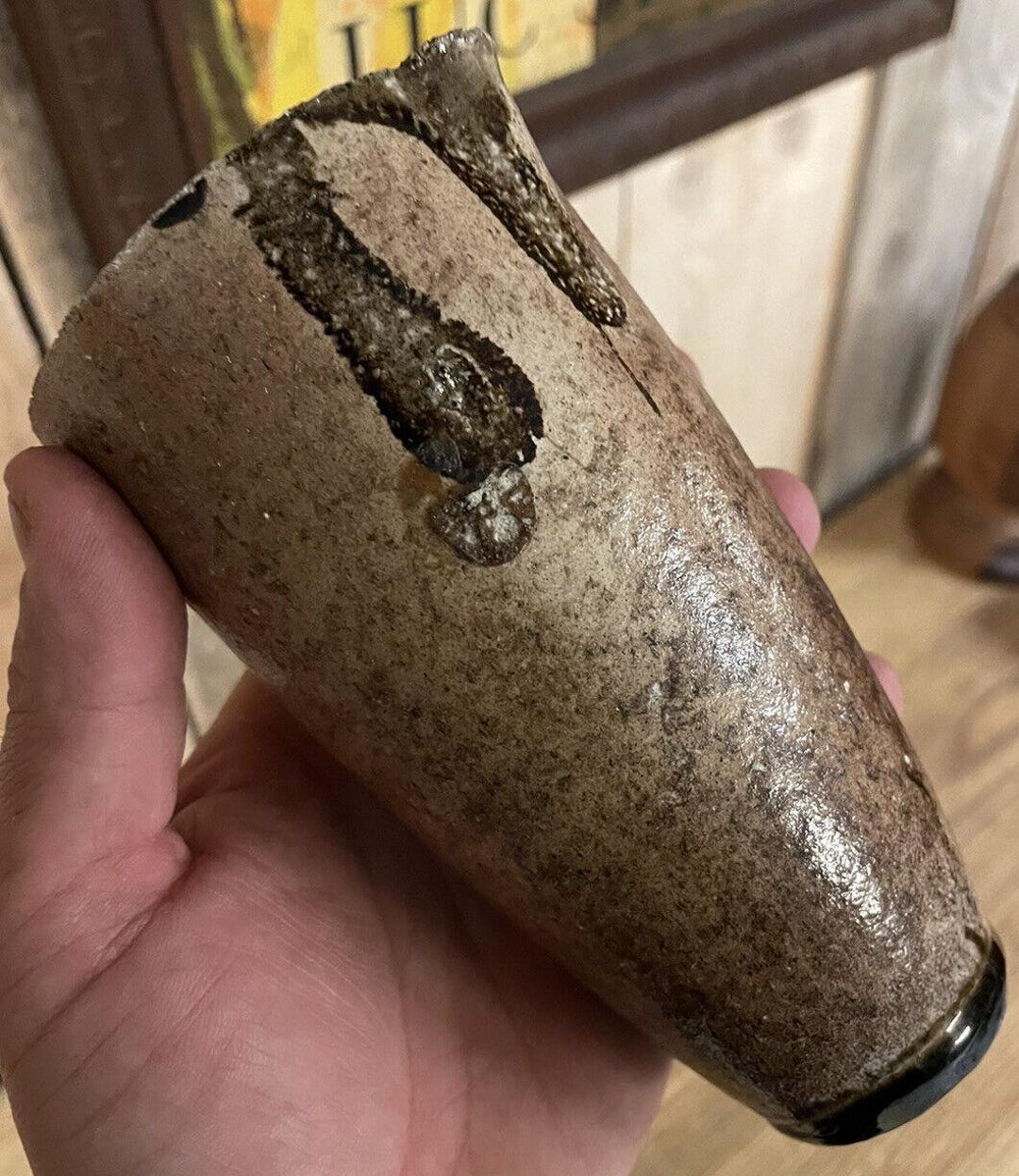 Crucible Ceramic Vase Stoneware Primitive Primitive Ceramic Vintage Old ...