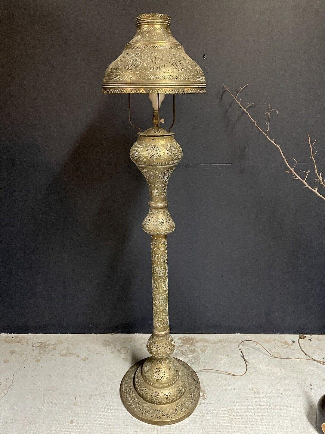 Arabic Floor Lamp, Lamp Base, Islamic Art, Bronze, Syria, Persia ...