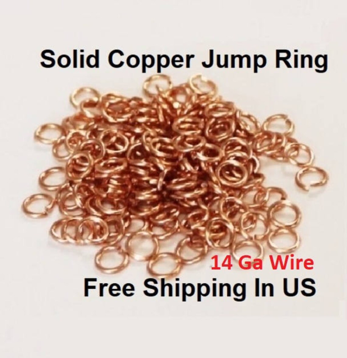14 Ga 1 Oz Pack Copper Jump Ring Heavy Saw Cut O/D Size 7 - Etsy