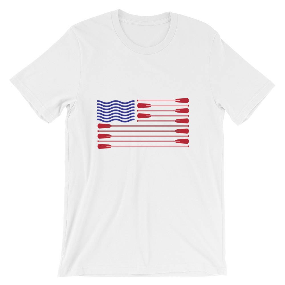 American Flag Rowing T-shirt Crew Rowing Oar Tee Fourth of | Etsy