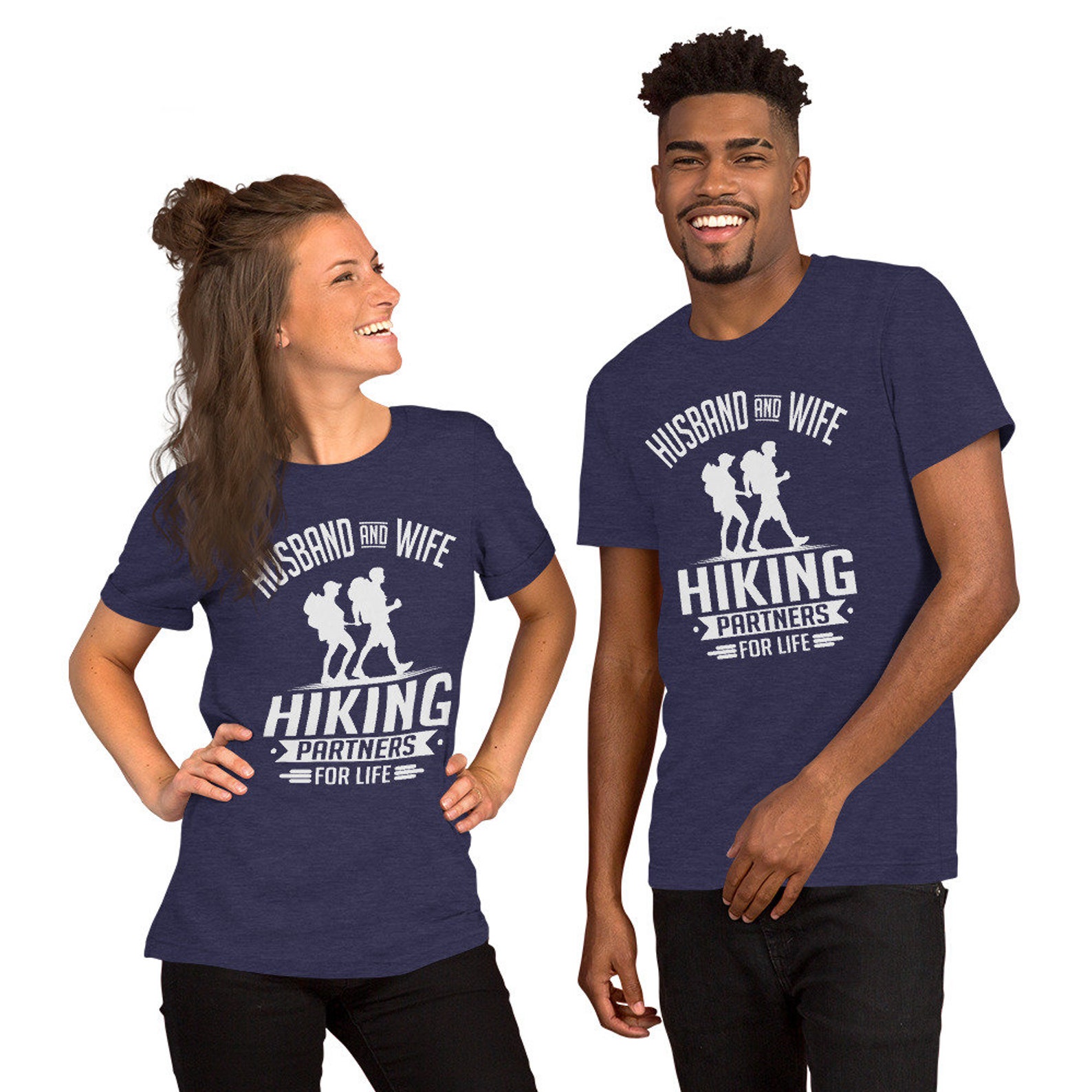Husband and Wife Hiking Partners for Life T-shirt Cute | Etsy