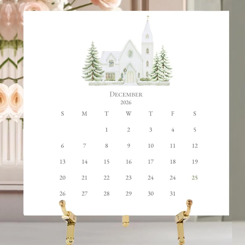 2026 Hand-sparkled Desk Calendar: Artisan Glitter Detail - Luxe Gift ...