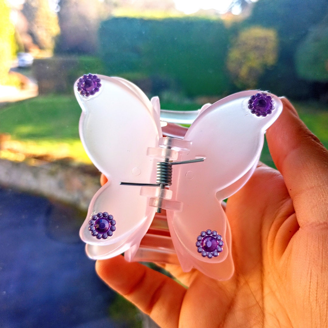 Little Girl Stocking Stuffer Butterfly Floral Claw Clip - Etsy