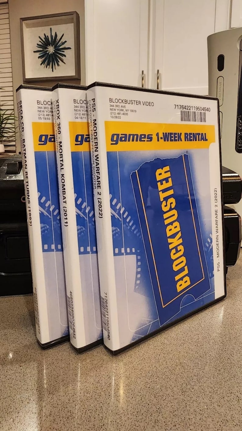 Blockbuster DVD/BD Video Game Case With Custom Game Insert reproduction ...