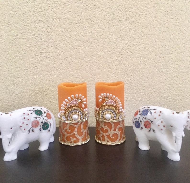 Decorative LED Candle Set/diwali Decor/ Mehndi Decor/mothers - Etsy